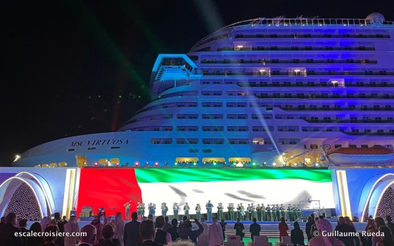 Baptême du MSC Virtuosa à Dubai | Escale croisière